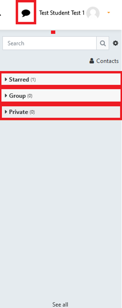 Section: Lesson 7: How do I send a direct message in myModules? | STU-100: Basic Skills in Using ...